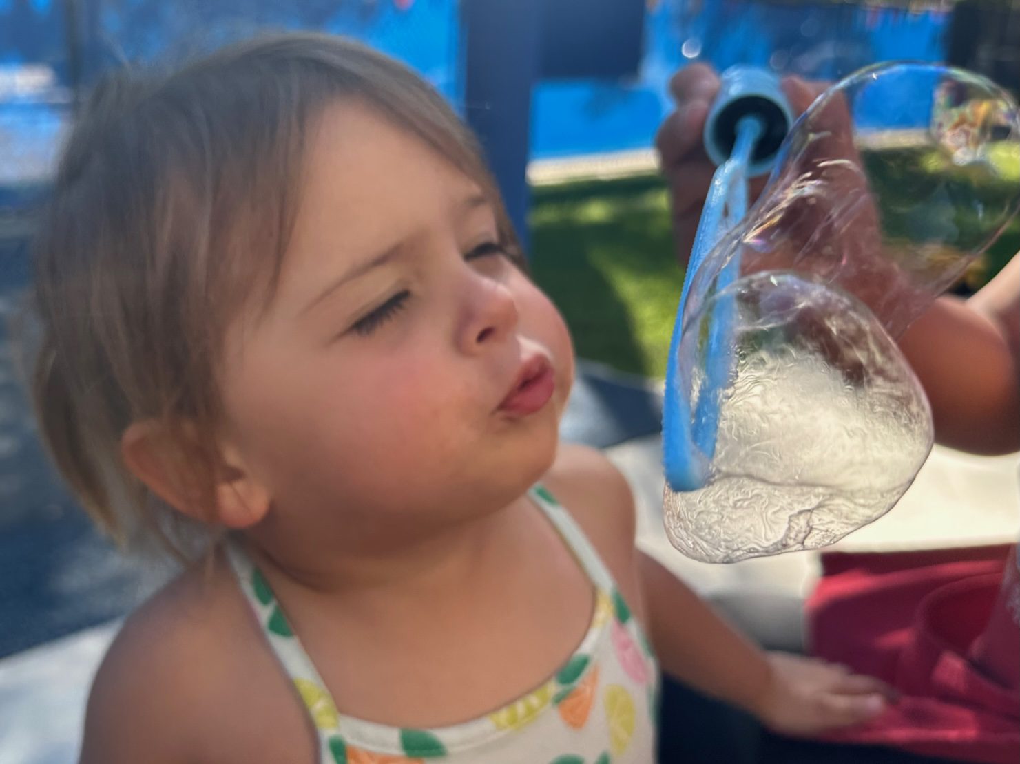 Playing with bubbles is more fun that staring at a screen! - Halsey ...